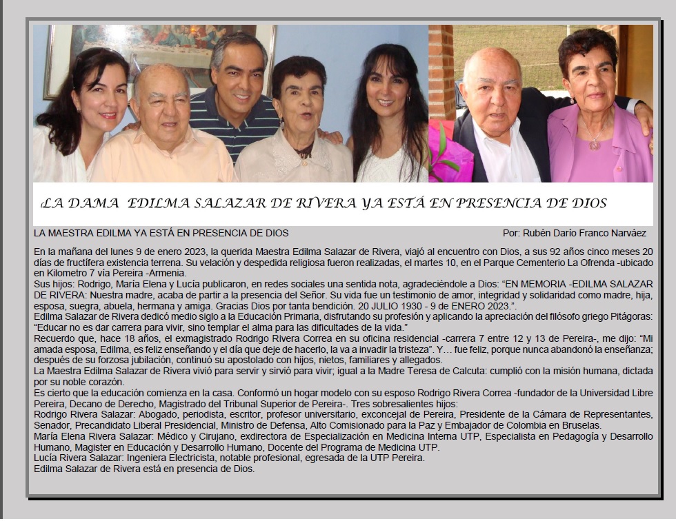 LA DAMA EDILMA ESTÁ EN MANOS DEL CREADOR UNIVERSAL- – Notieje.com