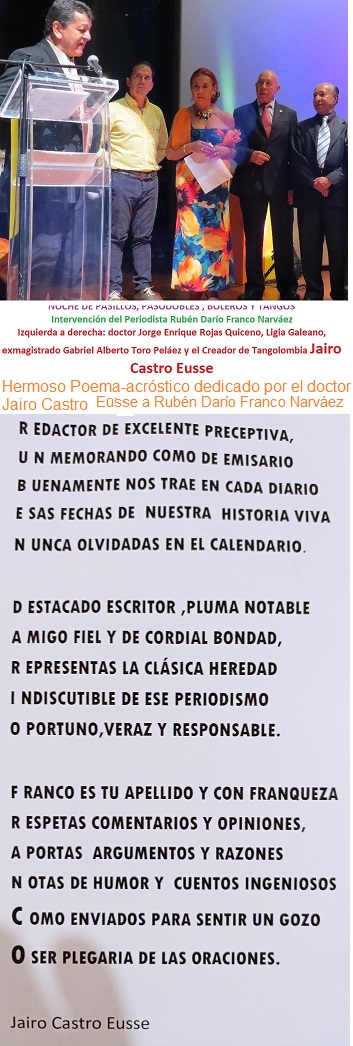 POEMA DEL DOCTOR JAIRO CASTRO EUSSE DEDICADO AL PERIODISTA RUBÉN DARÍO ...